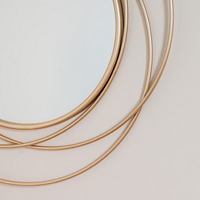 Large Round Gold Swirl Mirror 67cm x 67cm