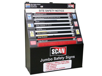 Large Scan Signs Display Stand with 36 Best-Selling Signs