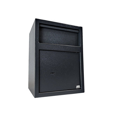 Large Security Deposit Safe 25L Steel Construction, Key Lock, Grey ...