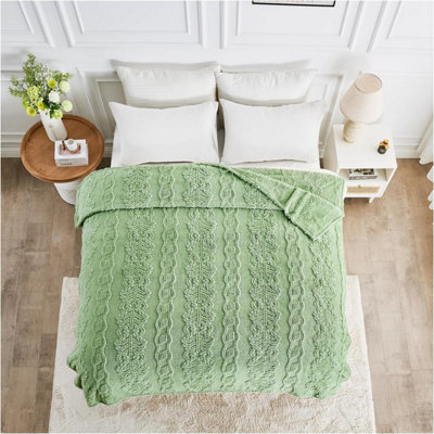 Large Sherpa Fleece Blanket Throw - Fluffy Throws For Sofas, Bed ...
