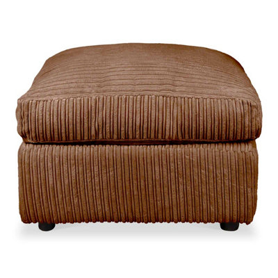 Brown cord footstool store