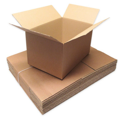 Large Strong A3 Size Cardboard Moving Storing Boxes Pack of 10 at B&Q