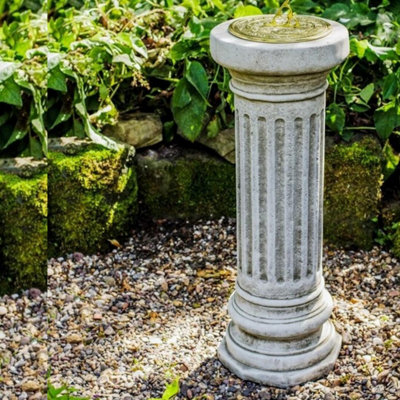 Large Sundial On Classic Stone Column | DIY at B&Q