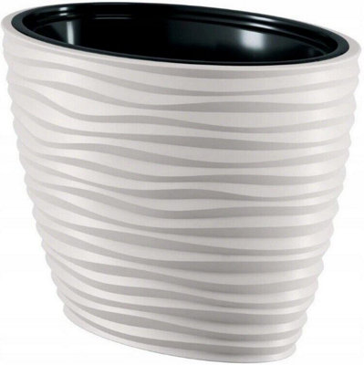 Large Tall Plant Pot Oval Ellipse Dunes Flower Indoor Garden Patio ...