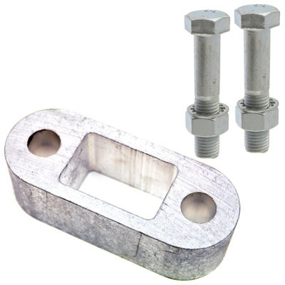 Large Tow Bar Ball Spacer Trailers Caravans 1.5" & 90mm Long Bolts Nuts ...