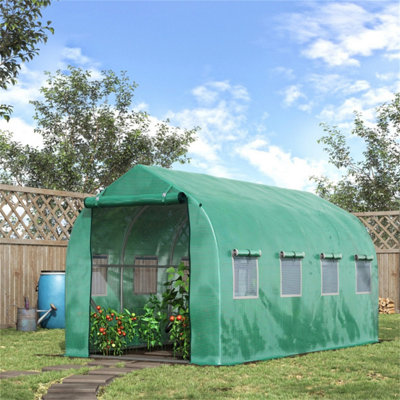Large Walk-In Plastic Tunnel Greenhouse with Galvanized Steel Frame and ...