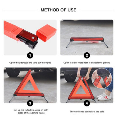 Large Warning Car Triangle Reflective Road Emergency Breakdown Safety ...