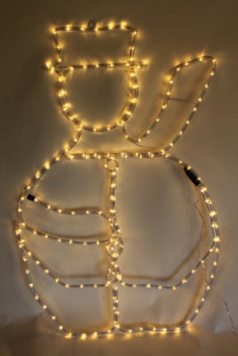 Large White Low Voltage LED with Transformer Christmas Snowman Rope ...