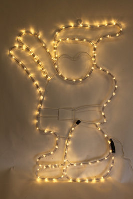 Large White Low Voltage LED with Transformer Father Christmas Rope ...