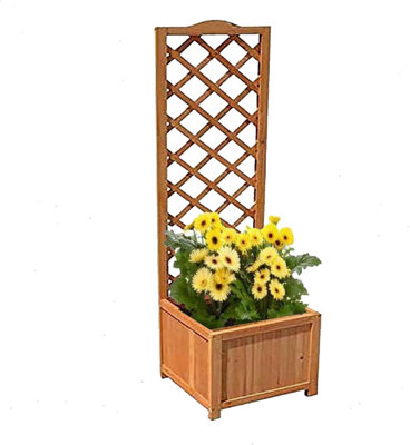 Large Wooden Planter Box (H160xL40xW40 cm) - Rectangular Raised Flower ...