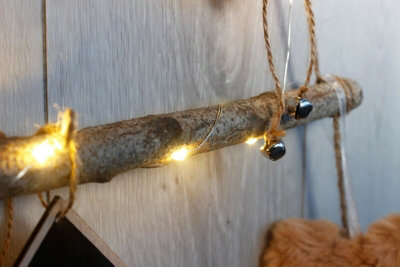 Large Wooden Rope Christmas Tree with LED's & Decorations