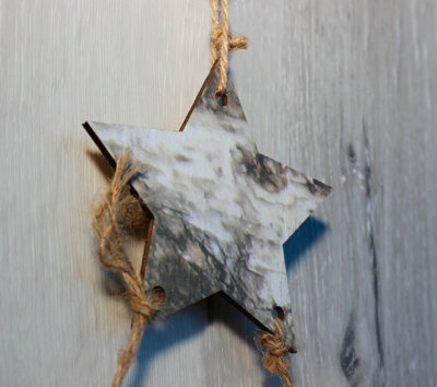 Large Wooden Rope Christmas Tree with LED's & Decorations