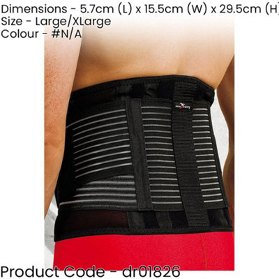 Large/XLarge Back Brace & Stays - Neoprene & Fiberglass Support Aches ...