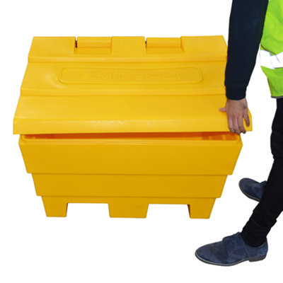 Large Yellow Grit Bin - 6 Cu Ft / 175 Kg