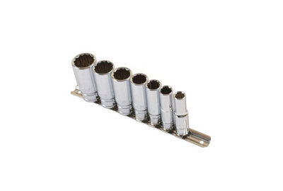 Laser 6194 7pc Whitworth Deep Socket Set 12pt 3/8" Drive