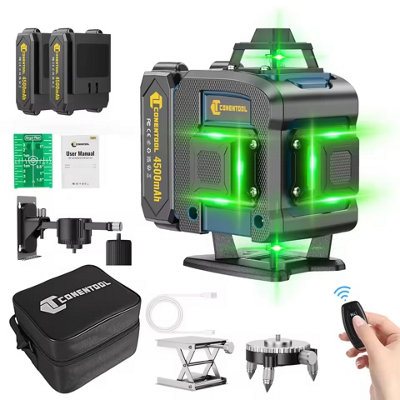 Laser Level 4D 16 Lines Laser Green Line Self leveling 360 Degree ...