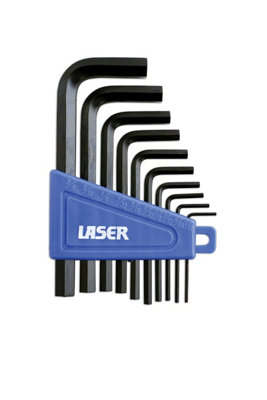 Laser Tools 0951 10pc Hex Key Set Imperial/AF 1/16" - 3/8" | DIY at B&Q