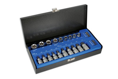 Laser Tools 2982 27pc Torx/Star Socket & Bit Set 3/8" Drive | DIY at B&Q