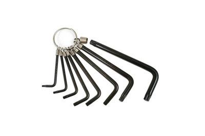 Laser Tools 3402 8pc Torx/Star Key Set on Key Ring T9 - T40 | DIY at B&Q