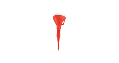 Laser Tools 5430 100mm Flexible Funnel Red with End Cap and Lid | DIY ...