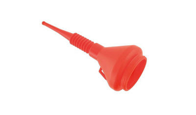 Laser Tools 5430 100mm Flexible Funnel Red with End Cap and Lid
