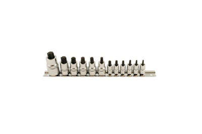 Laser Tools 5521 12pc Stubby Torx/Star Socket Bit Set 1/4"D, 3/8"D, 1/2 ...
