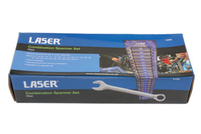 Laser Tools 6396 25pc Combination Spanner Set Metric 6-32mm