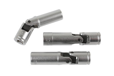 LASER TOOLS 6741 3PC GLOW PLUG SOCKET SET 1/4"D WITH UNIVERSAL JOINTS 8 ...