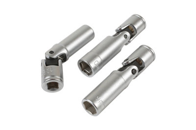 LASER TOOLS 6741 3PC GLOW PLUG SOCKET SET 1/4"D WITH UNIVERSAL JOINTS 8 ...
