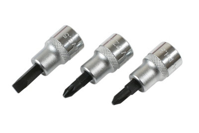 Laser Tools 7359 9pc Mixed Profile Socket Bit Set 3/8" Drive Phillips ...