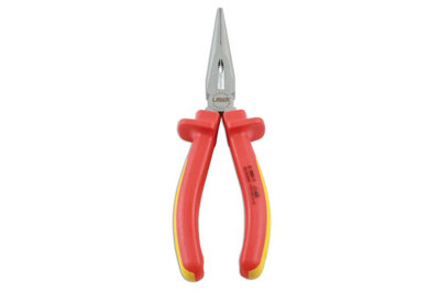 LASER TOOLS 7469 VDE 1000V INSULATED LONG NOSE PLIERS 200MM
