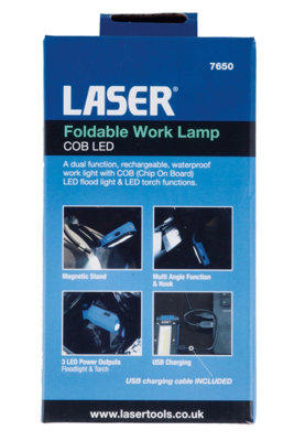 Laser Tools 7650 Foldable Work Lamp - COB LED