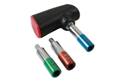 Laser Tools 7848 T Handle Pre Set Torque Bit Driver 1/4" Magnetic + 4 ...