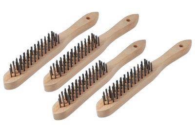 Laser Tools 8313 4pc 4-Row Wire Brush Set | DIY at B&Q