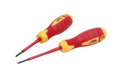 Laser Tools 8387 2pc VDE 1000V Insulated Screwdriver Set PH0 x 60mm ...