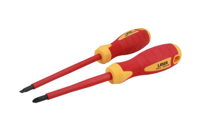 Laser Tools 8388 2pc VDE 1000V Insulated Screwdriver Set PZ2 x 100mm ...