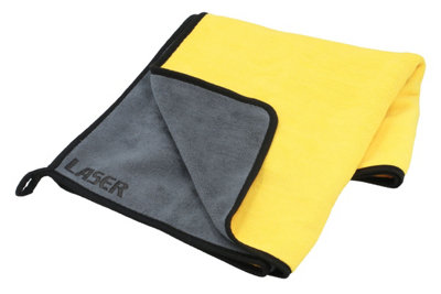 Laser Tools 8833 Microfibre Coral Fleece Drying Towel - XL | DIY at B&Q