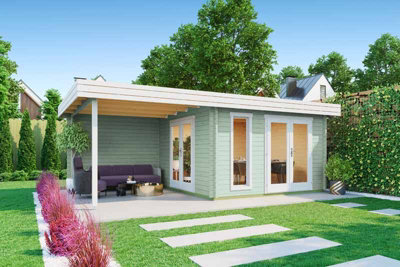 Lasita Anders Summer House with Veranda - 6.3m x 3.6m - Log Cabin with ...