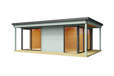 Lasita Domeo 3 V2 with Veranda Garden Office - 8.9m x 5.9m - Two Room ...