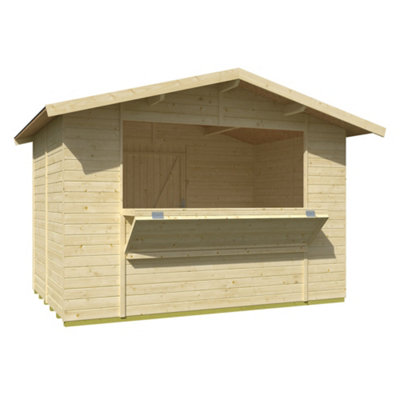 Lasita Osland Market Stall 1 - 3.0m x 2.0m - 18mm Wall Logs