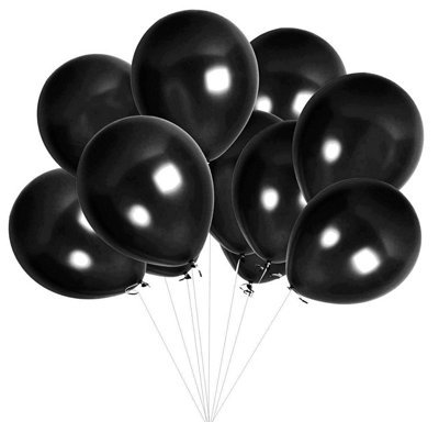 Latex Balloons Metallic Black 12 Inches for all occasions 50pcs | DIY ...
