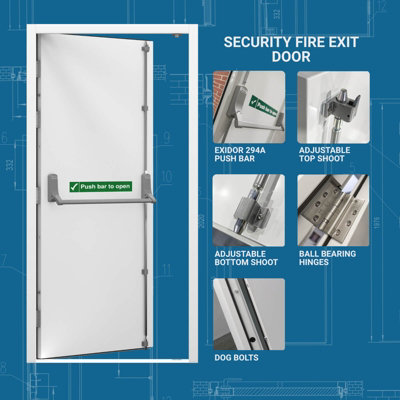 Latham's Security Emergency Escape Door & Frame - (H)2020mm (W)1095mm ...