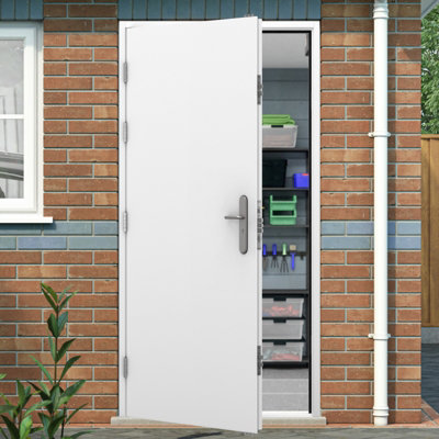 Latham's Security Garage Side Door & Frame - (H)2020mm (W)1095mm, LH Hinge