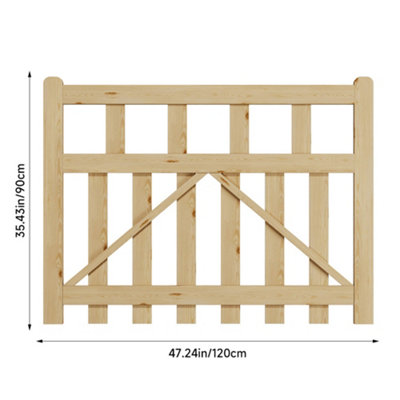 Lattice Garden Gate with Latch 120cm W x 90cm H