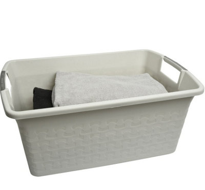Laundry Bowl Washtub Plastic Kitchen Washing up Multi Purpose White 25L