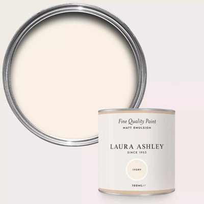 Laura Ashley Ivory Matt Emulsion Paint Sample