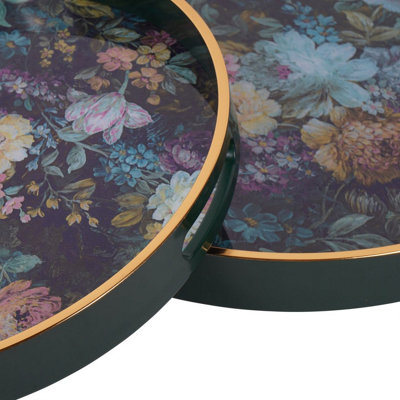 Laura Ashley Mathilde Print Set Of 2 Trays