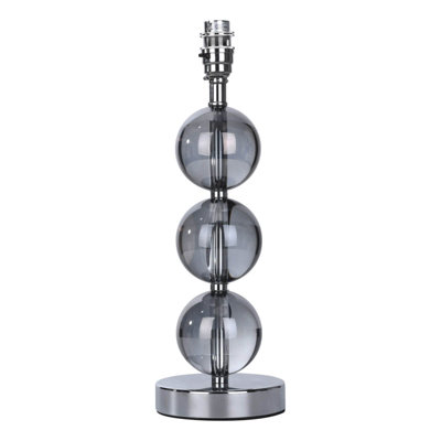 Laura Ashley Nicholas Table Lamp Smoked Glass Polished Chrome Base Only ...