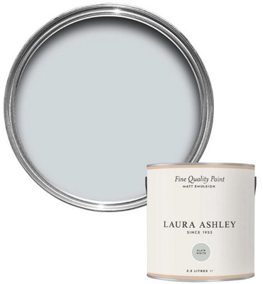 Laura Ashley Slate White Matt Emulsion paint, 2.5L