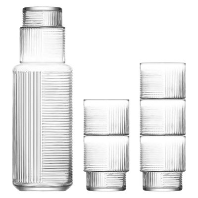 LAV 7pc Helen Glass Carafe & Tumblers Set - 1.2L